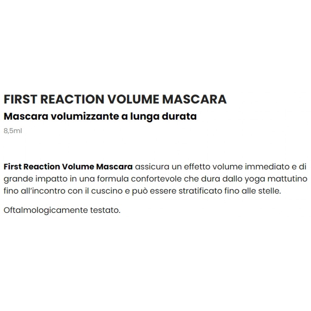 astra first reaction volume mascara - volumizzante a lunga durata - 01 ...