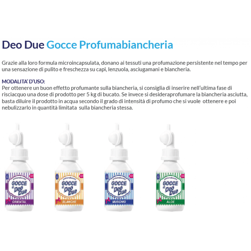 deo due gocce profumabiancheria 150ml - profumatore per bucato ...