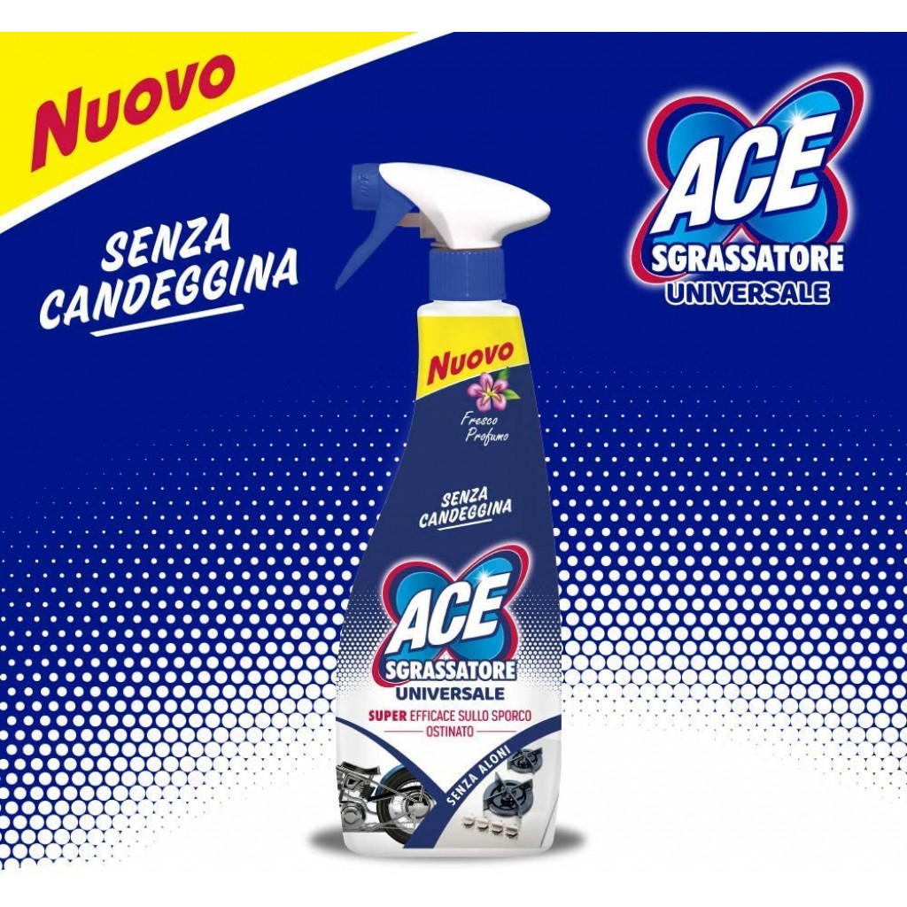 ace sgrassatore universale spray - 500ml - senza candeggina - fresco ...