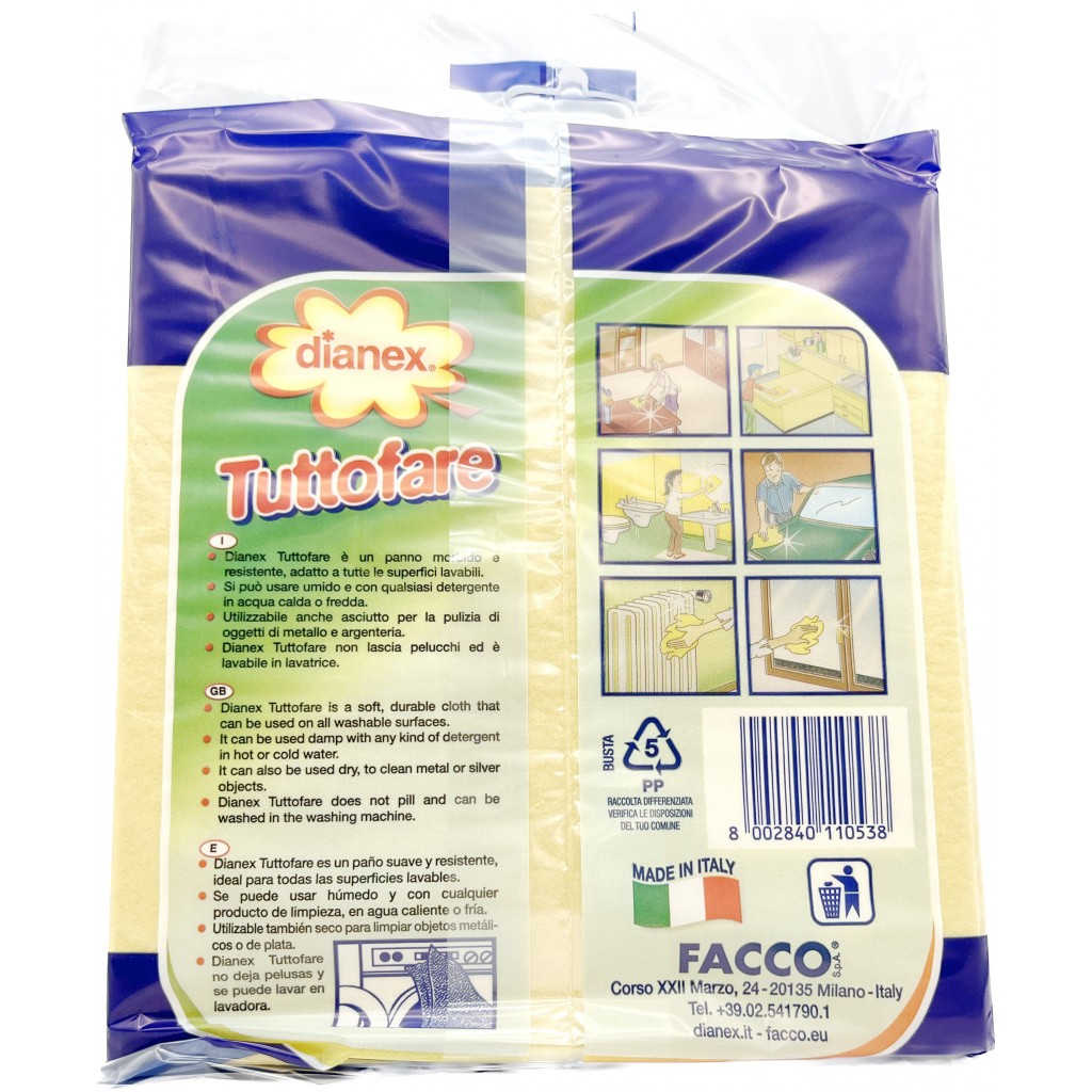 dianex tuttofare panno multiuso - confezione da 3 pezzi: tuttocasashop ...