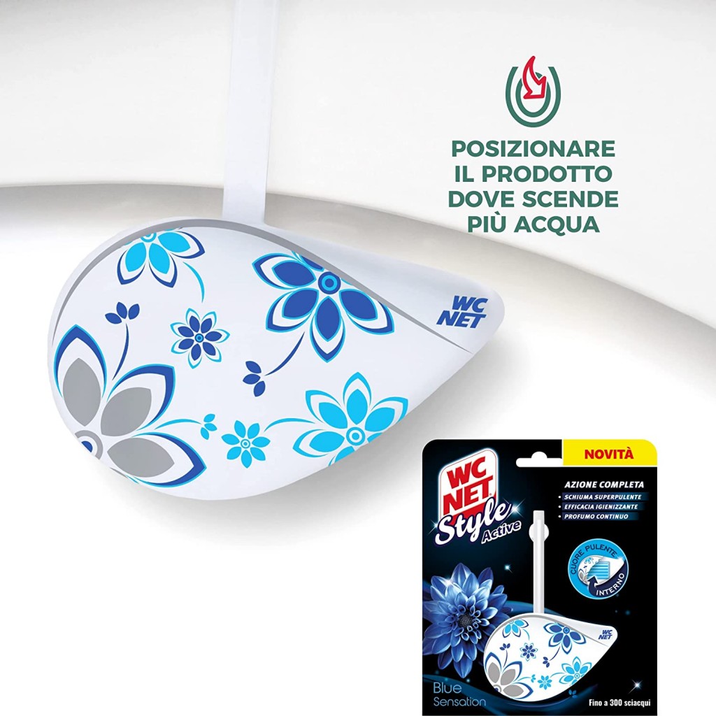 wc net tavoletta deodorante per wc - style active - blue sensation ...