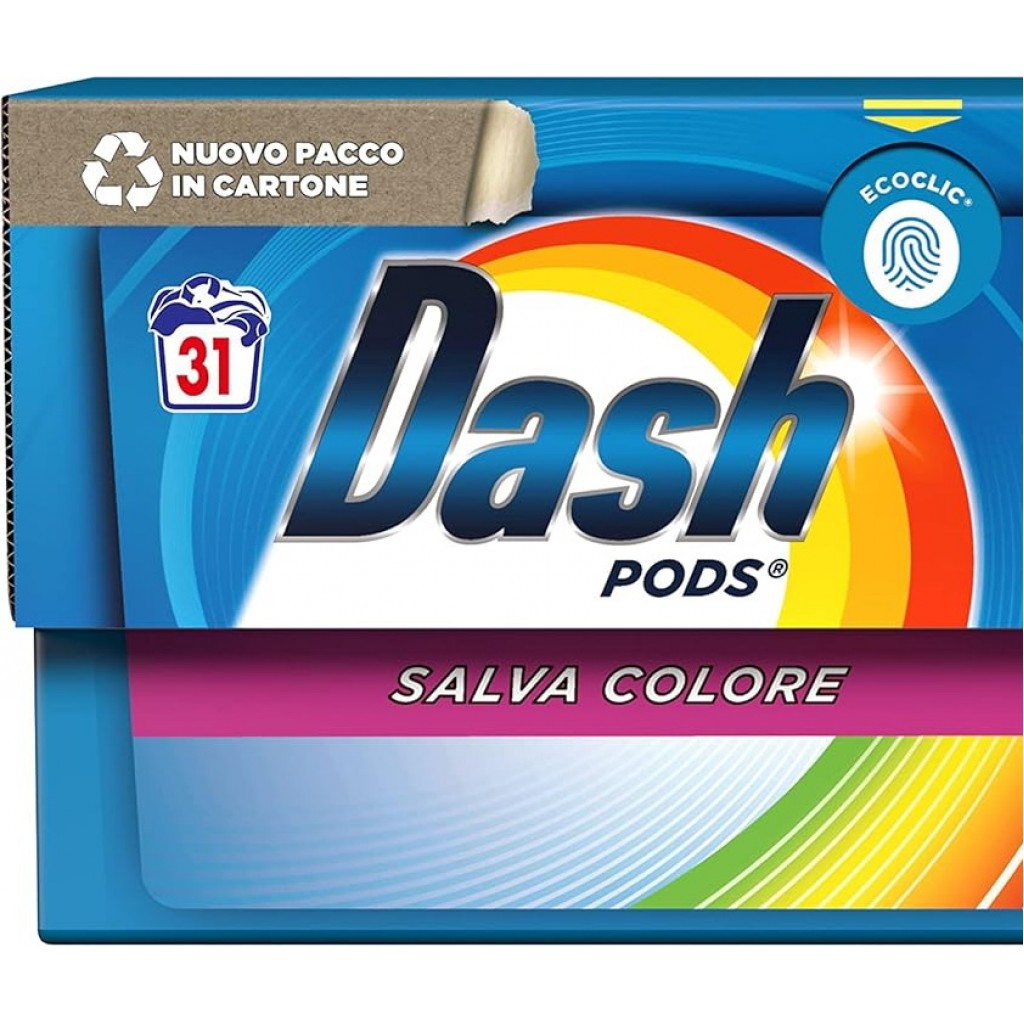dash pods detersivo lavatrice in caps - 31 pezzi - colore ...