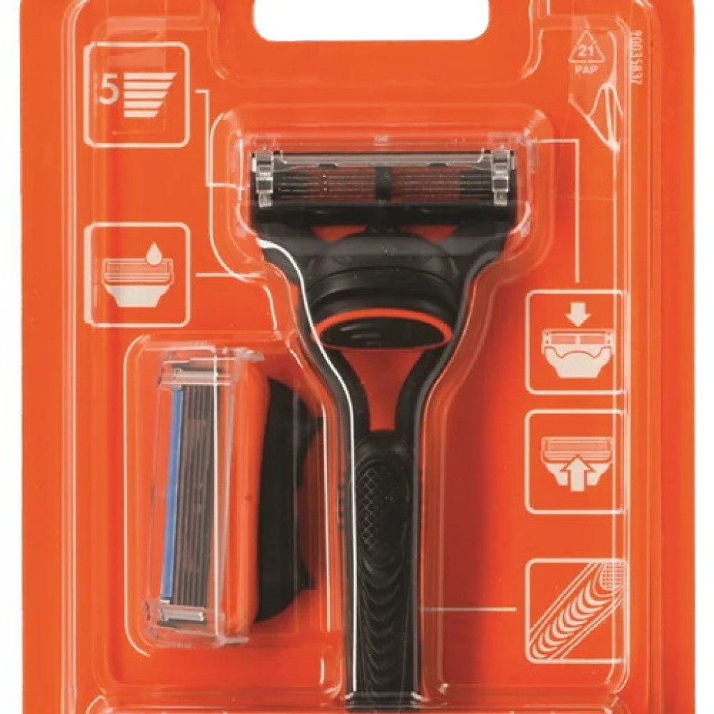 gillette fusion5 rasoio completo: base manico con 2 testine ...